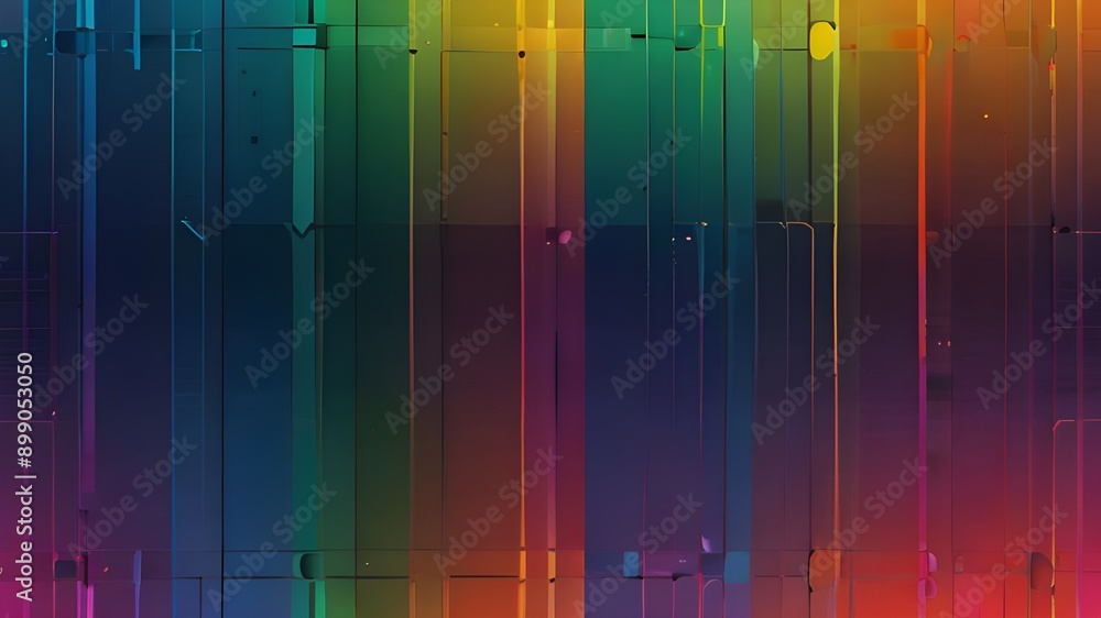 Y2K blurry rainbow gradient background with linear grid and star shapes ...