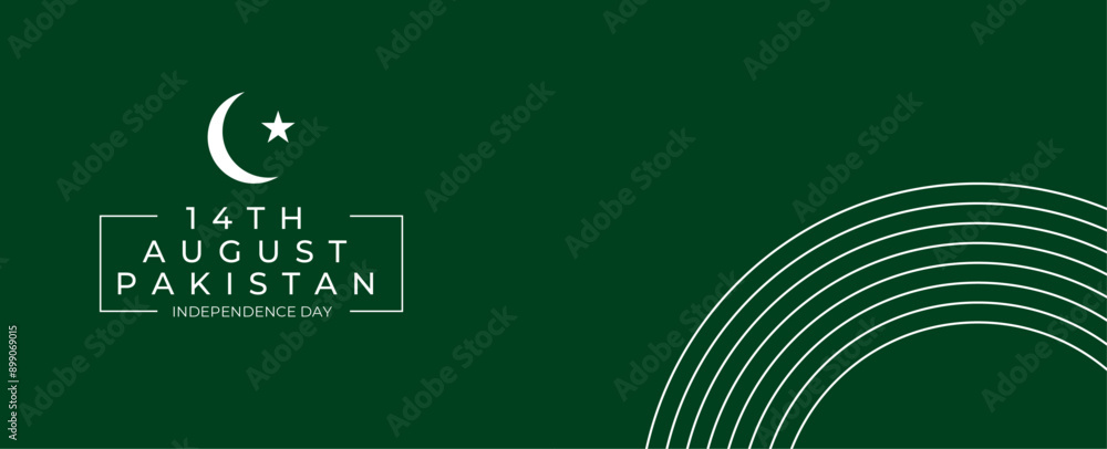 Pakistan flag theme Card with waveform ribbon color of the national ...