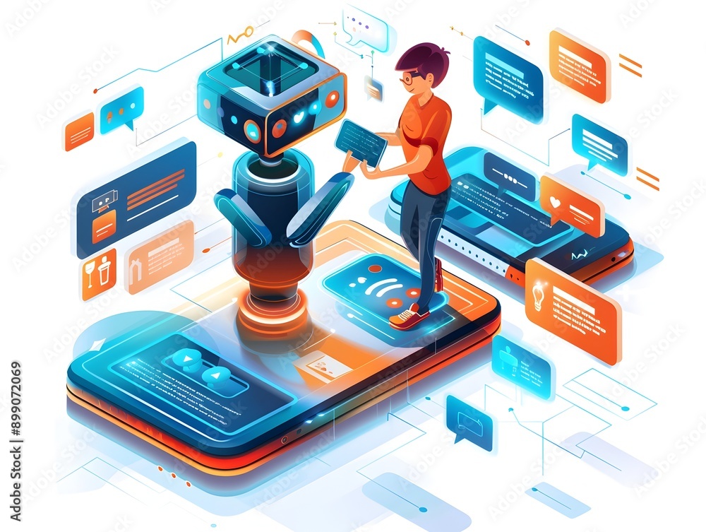 Innovative Chatbot Interaction Visualized through Immersive Digital ...