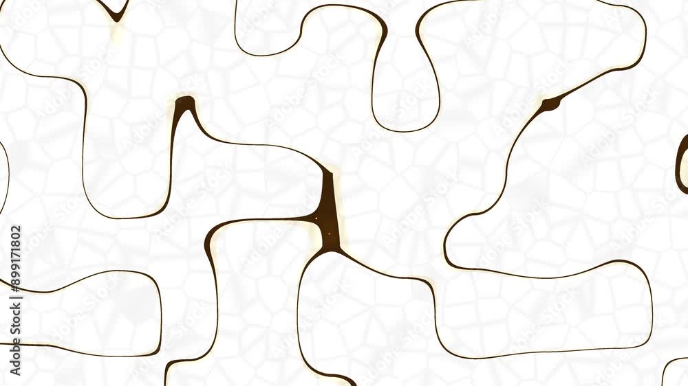 White grey gradient background with abstract brown curves and faint ...