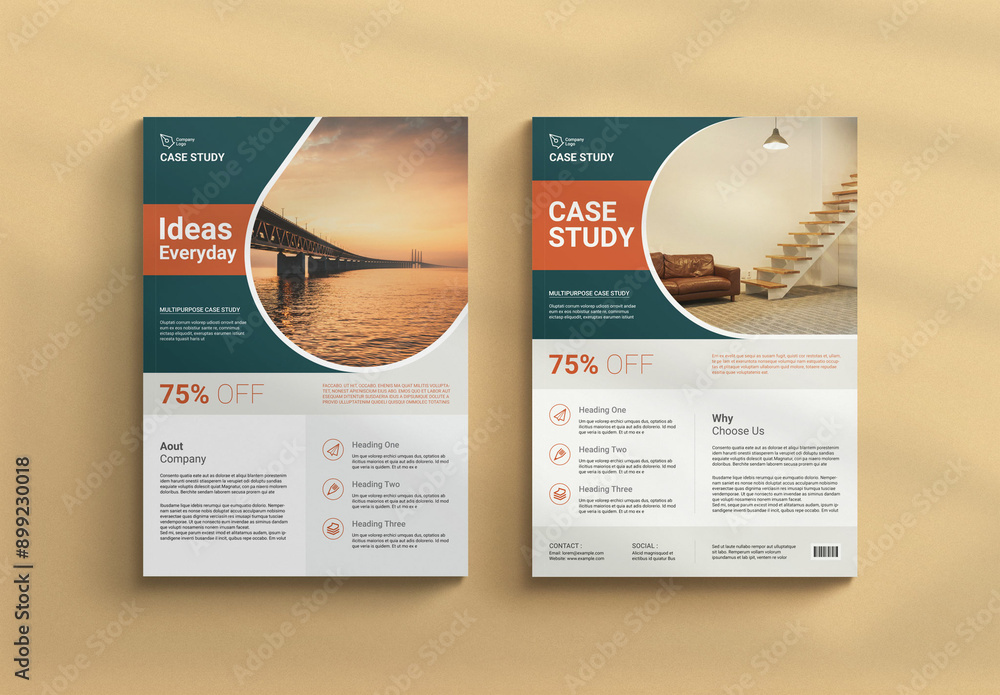 Multipurpose Case Study Layout Stock Template | Adobe Stock