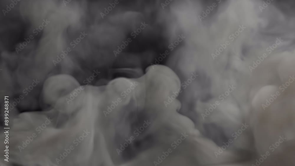 Looping video of thick smoke rising and filling the whole frame, 4k 30p ...