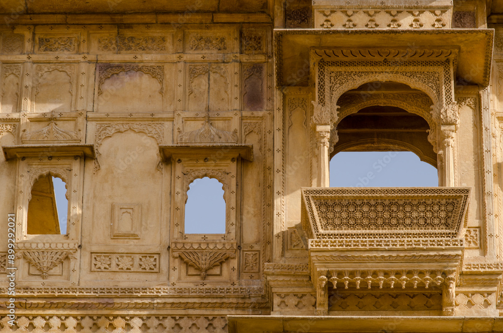 Patwon ki Haveli, beautiful architecture, made of yellow limestone ...