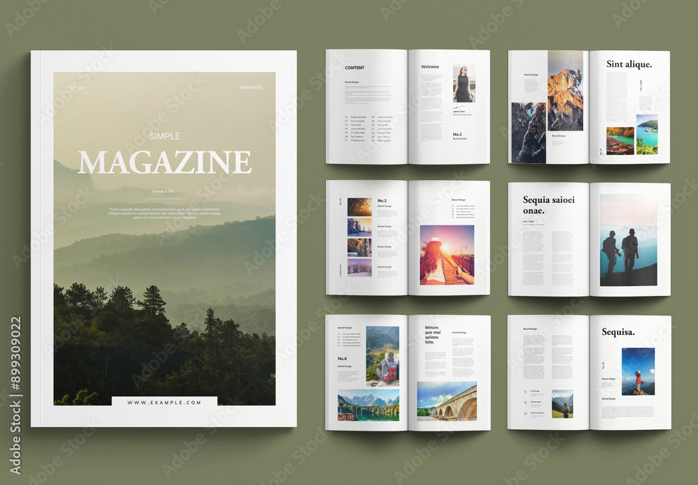 Simple Magazine Templates Stock Template | Adobe Stock
