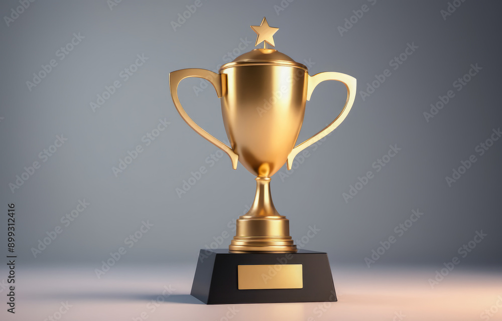 Trophy cup. Champion trophy, shiny golden cup, sport award. Winner ...