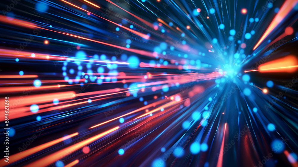 Technology background of binary code vortex. Digital data flow with ...