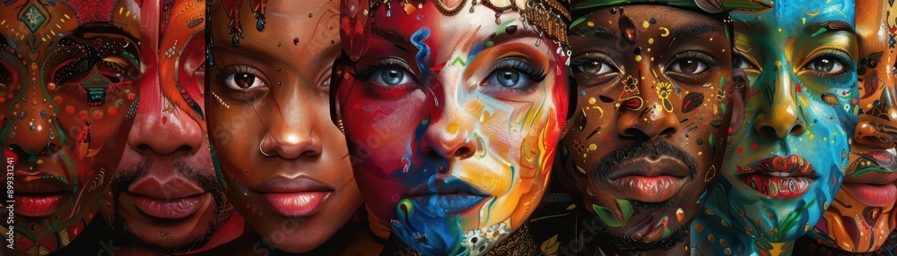 Celebrating Differences A vibrant collage celebrating the unique beauty ...