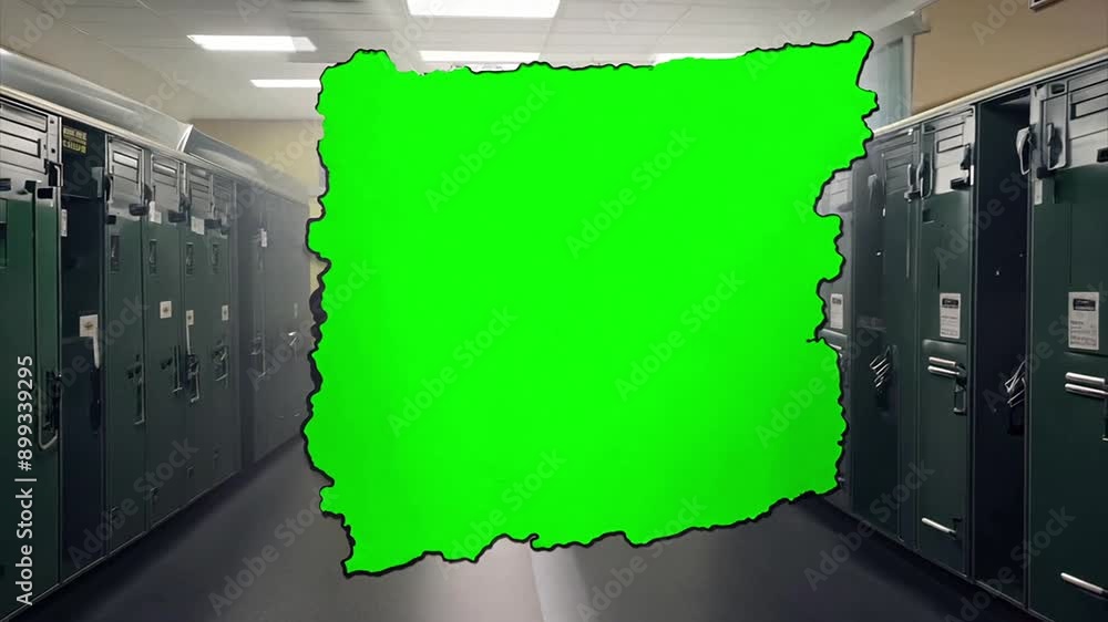 Tracking a torn up poster flyer floating in midair at a USA high school ...