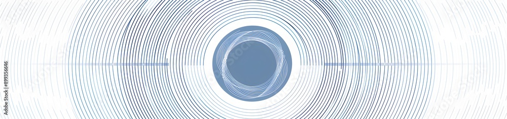 Blue line pattern, simple spiral and vortex lines on a white background ...