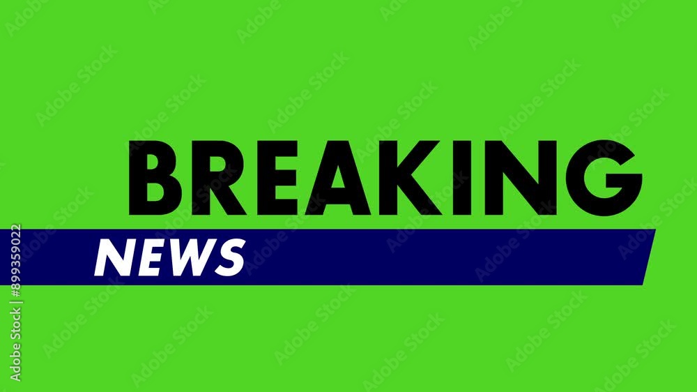 Breaking news animation on green screen background. Full HD. 4K ...