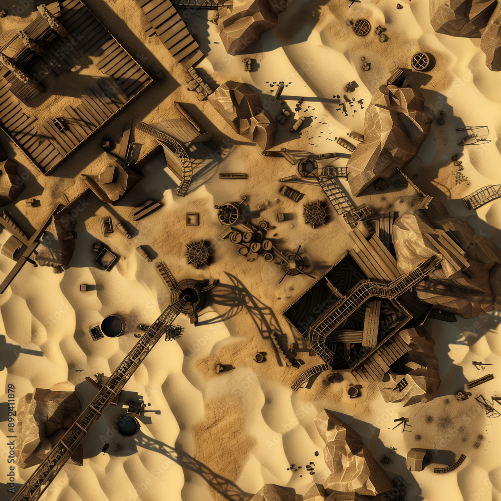 Post Apocalyptic Battle Map for RPG ,Map for Dungeons and Dragons,DnD ...