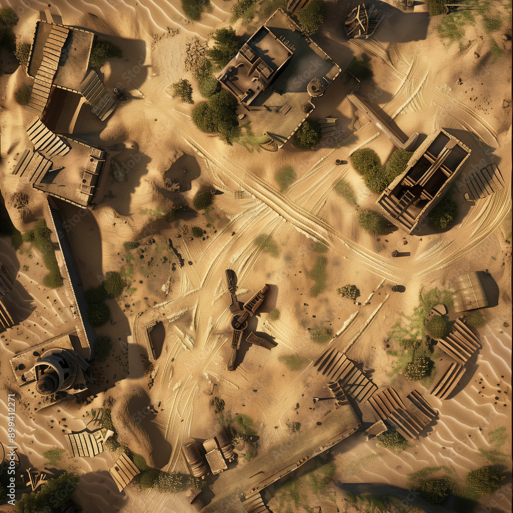 Post Apocalyptic Battle Map for RPG ,Map for Dungeons and Dragons,DnD ...