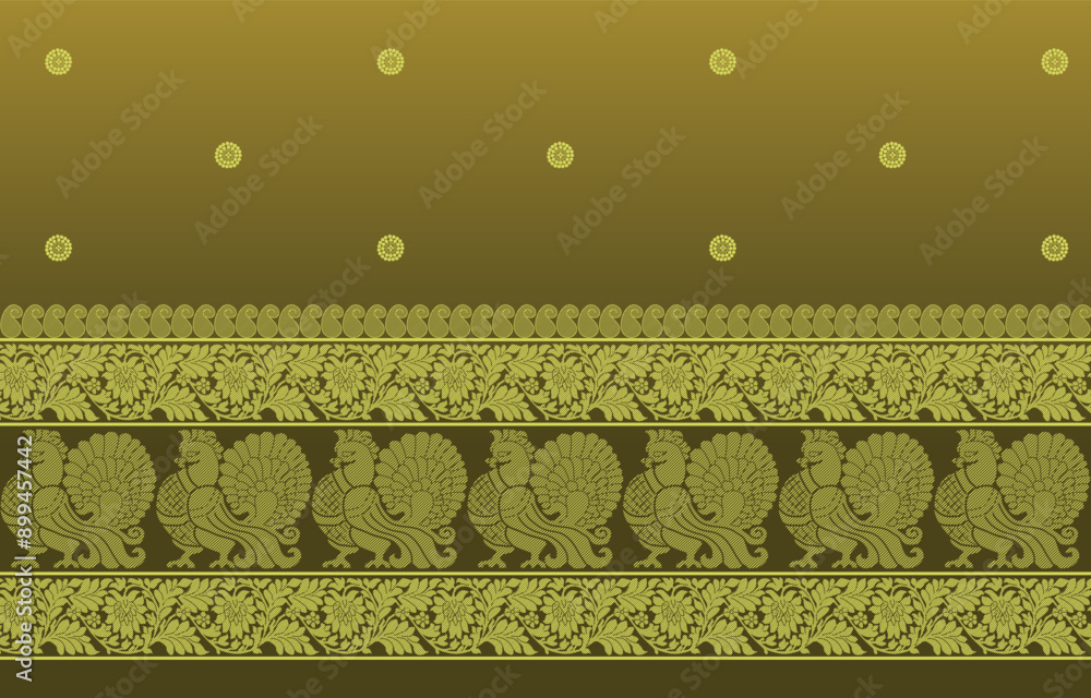 beautiful graphic saree design and this sari design is in Indian style ...