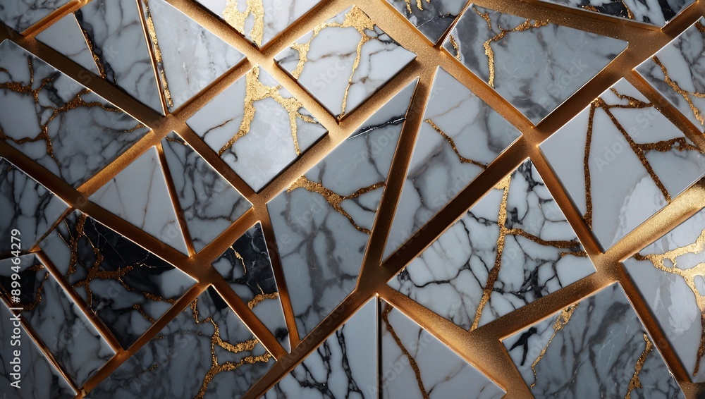 Premium Platinum Geometric backdrop Artful wallpaper with metallic ...