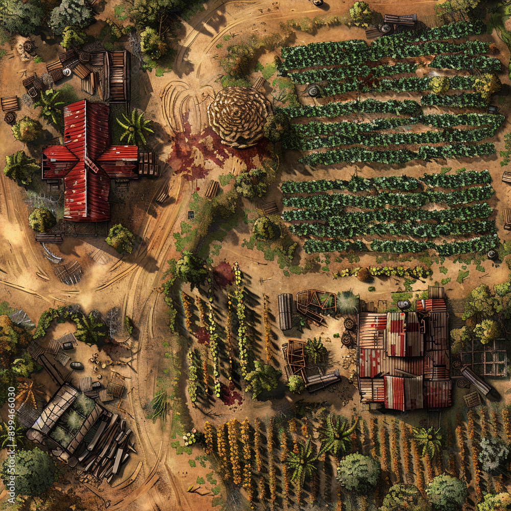 Post Apocalyptic Battle Map for RPG ,Map for Dungeons and Dragons,DnD ...