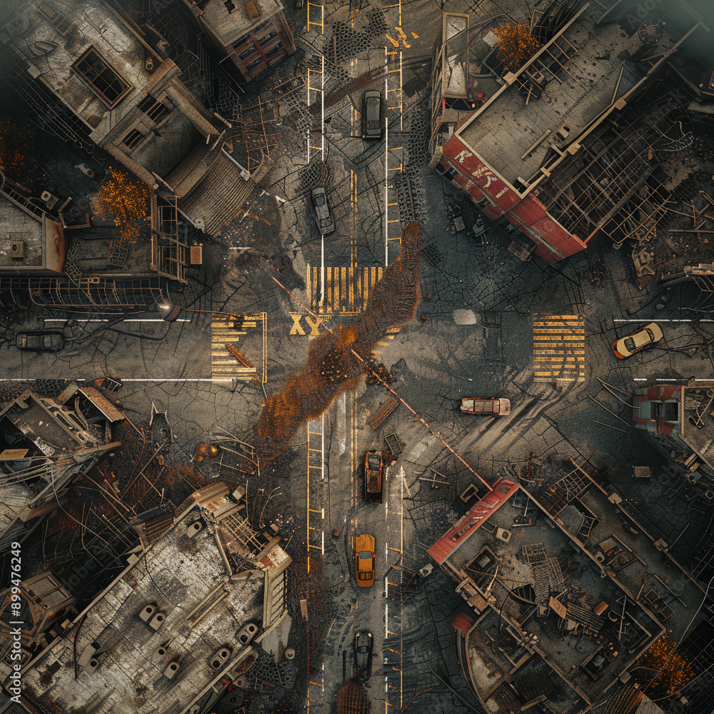 Post Apocalyptic Battle Map for RPG ,Map for Dungeons and Dragons,DnD ...