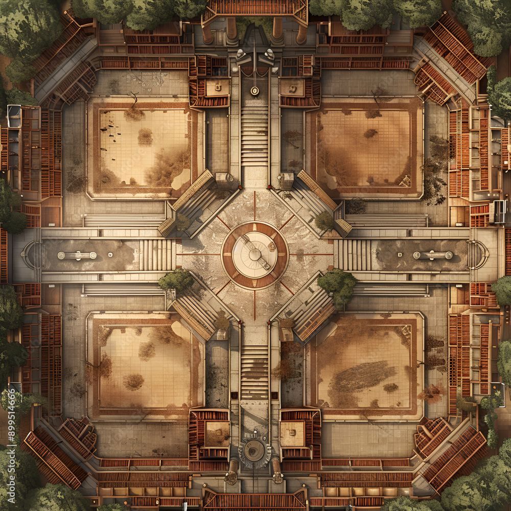 ภาพประกอบสต็อก Ancient Rome Battle Map for RPG ,Map for Dungeons and ...