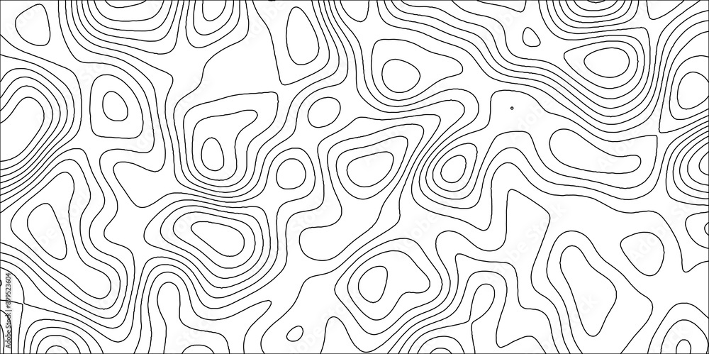 Lines Topographic contour lines vector map seamless pattern. Geographic ...