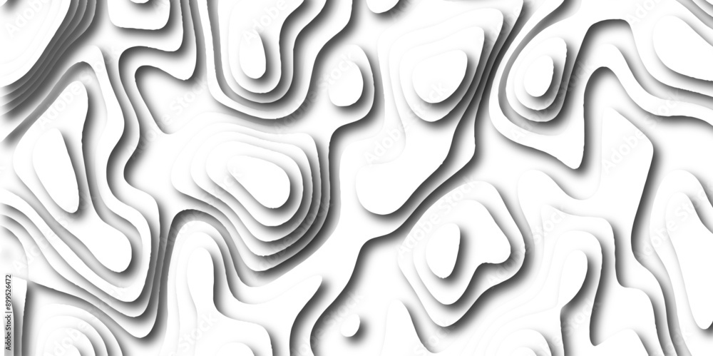 Topographic canyon geometric map relief texture with curved layers and ...