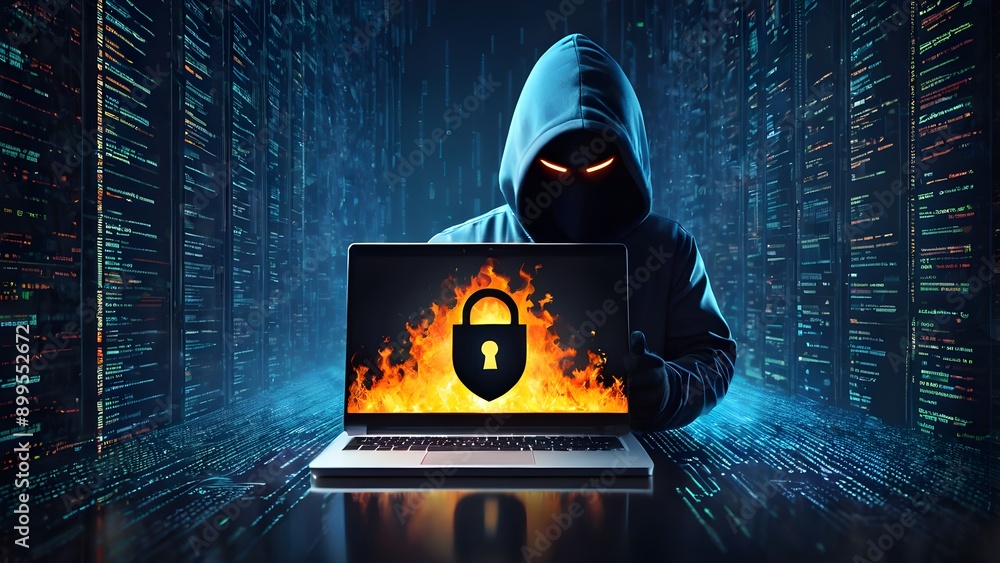 Good protection from hacker attack, cybersecurity concept, data ...