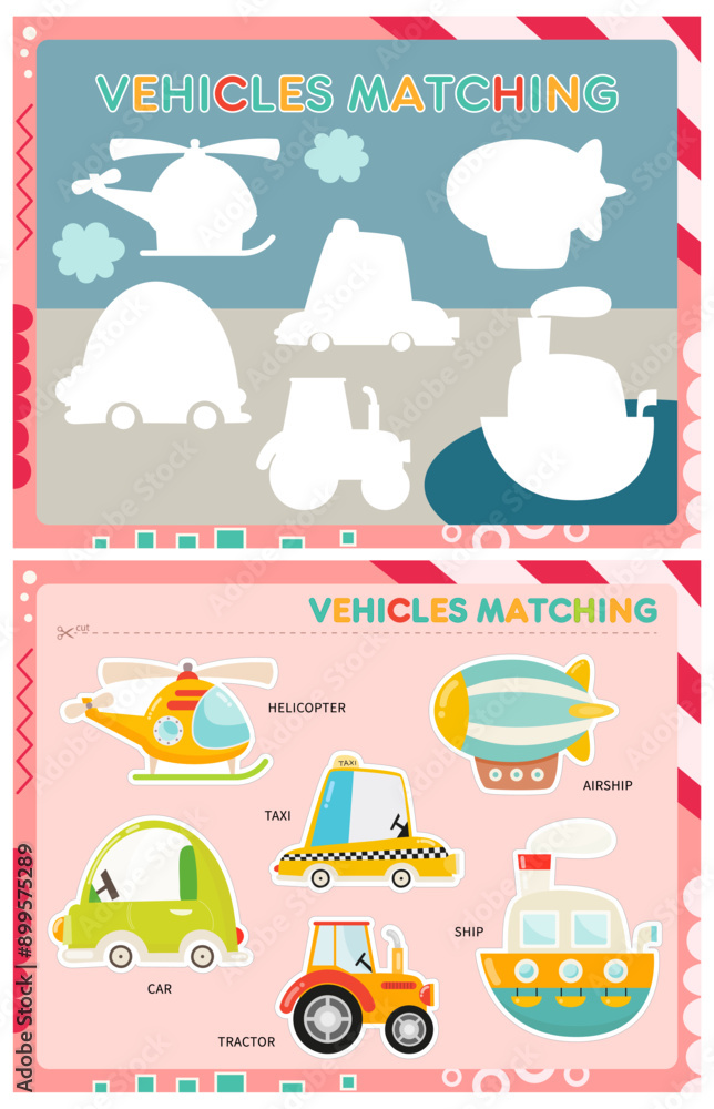 My first busy book – learning names of vehicles. Cut transportation and ...