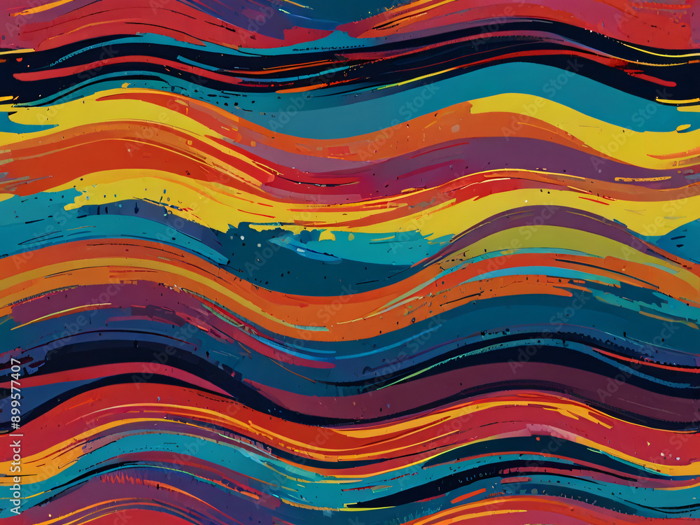 Color brush paint ribbon stroke swirl abstract splash background wave ...