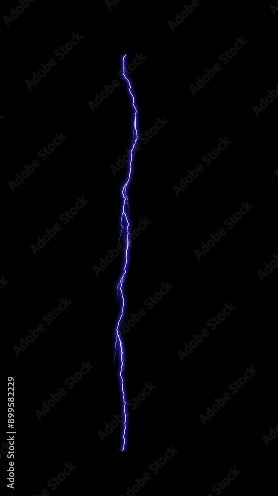 Lightning strike effect with alpha channel seamless looped in 4K ...