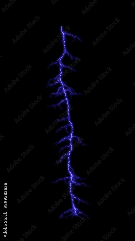 Lightning strike effect with alpha channel seamless looped in 4K ...