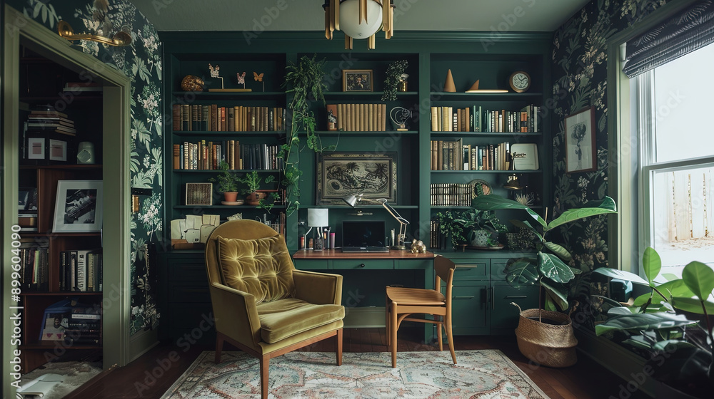 Photography of living room in nature concept with tendril plants and ...