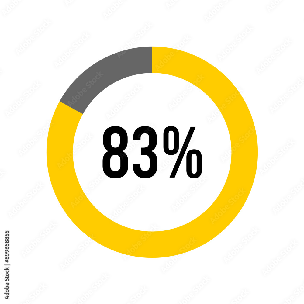 Vetor de 83 % percent percentage diagram meter from ready-to-use for ...