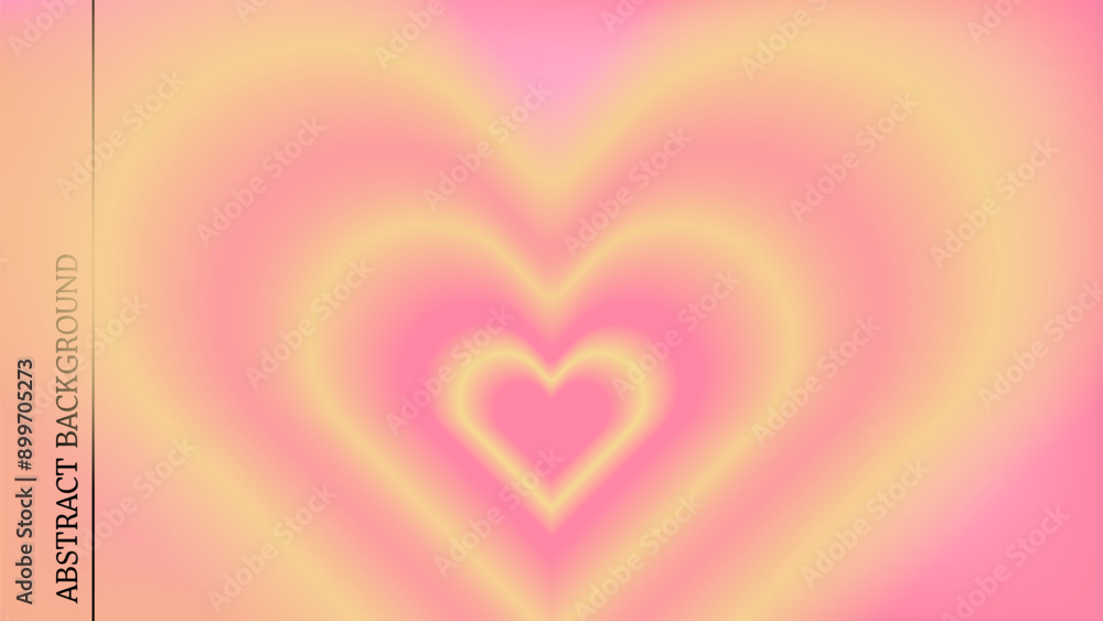 Y2k heart gradation bg. Pink and yellow love aura and cute gradient ...
