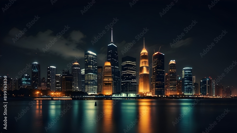 night view of the city HD 8K wallpaper Stock Photographic Image Stock ...