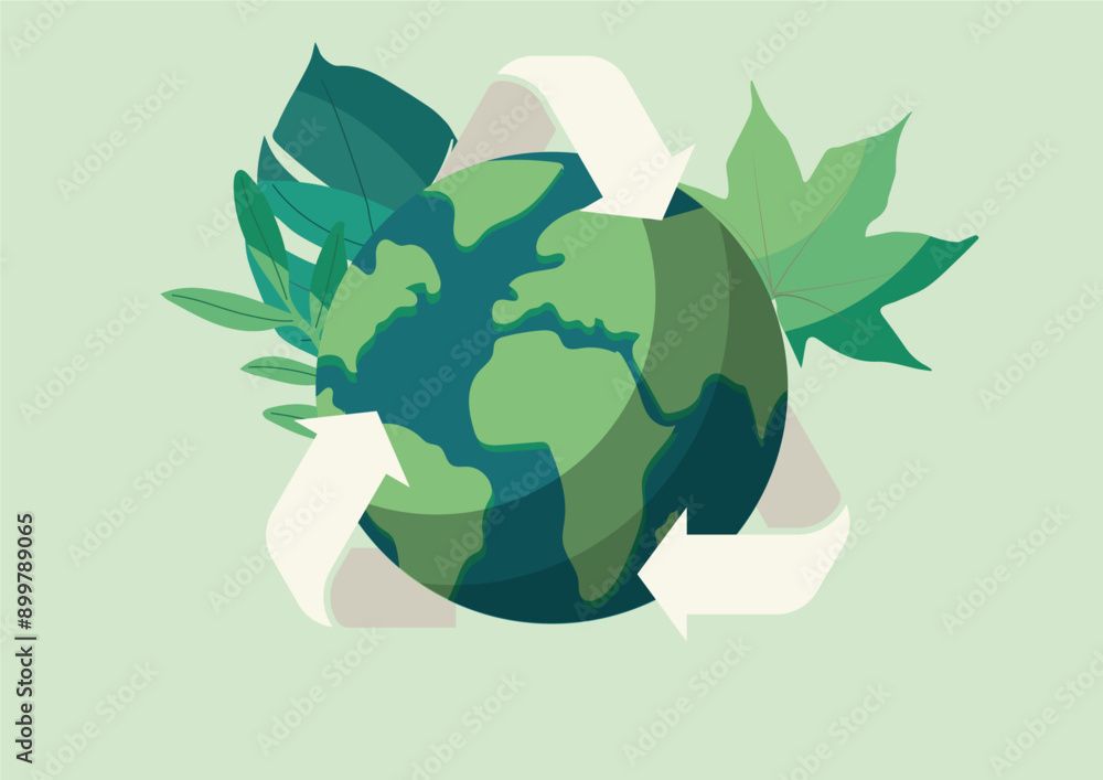 Green Planet Recycling Concept. Eco-friendly practices. Eco-Friendly ...