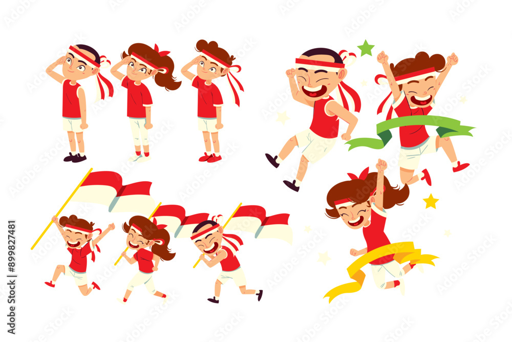 Vetor de lomba 17 agustus kemerdekaan indonesia vector illustration do ...