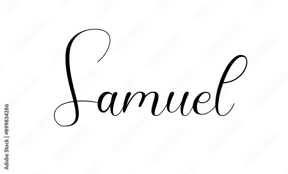 Samuel - Modern Christian Baby Name - Script Style Vector Illustration ...