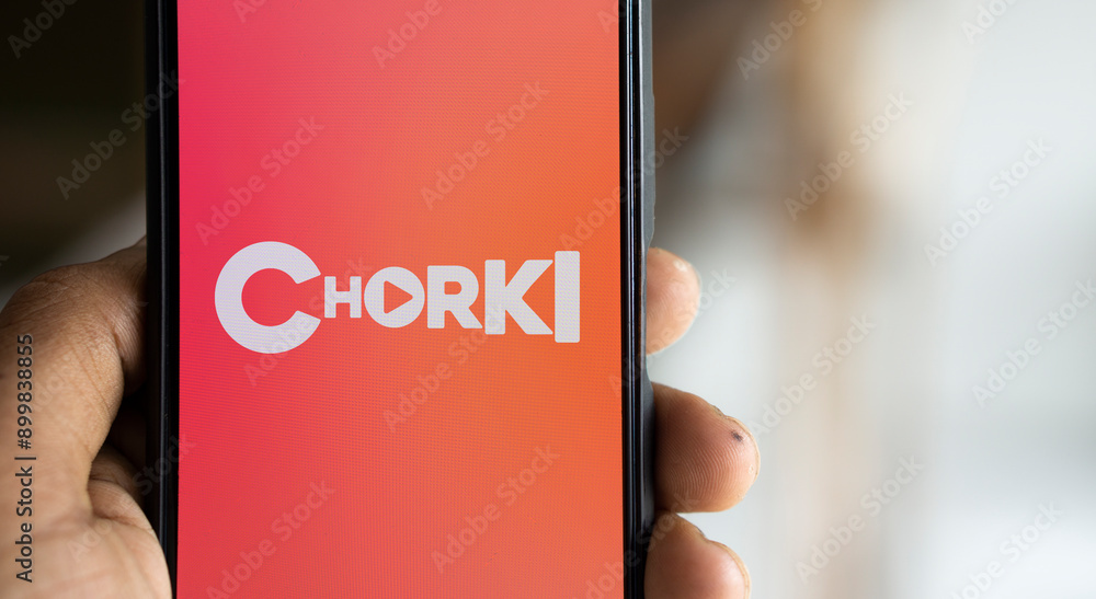 Dhaka, Baangladesh- 27 July 2024: Chorki logo is displayed on ...