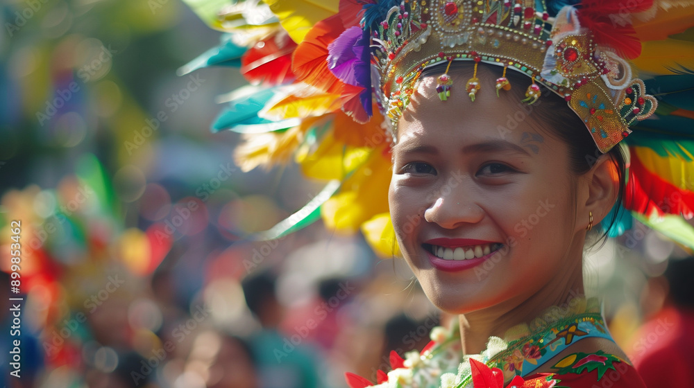 Kadayawan Festival colorful parade with participants wearing ...