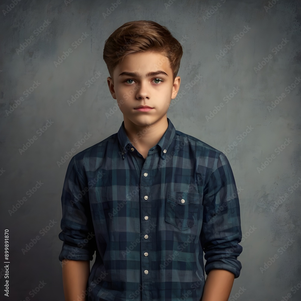 Photo boy cute boy character, There is a young boy in a suit and tie ...