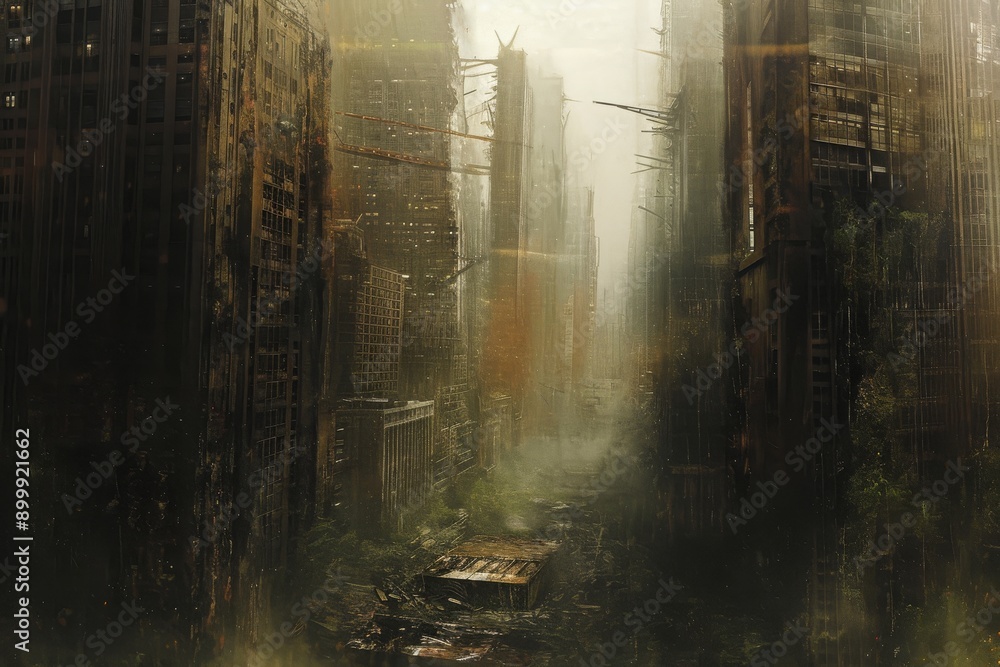 The photo captures a thriving metropolis adorned with countless tall ...