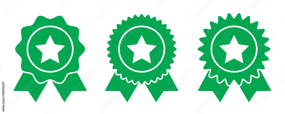 Quality certify badge icon. Qualification certificate medal. Quality ...