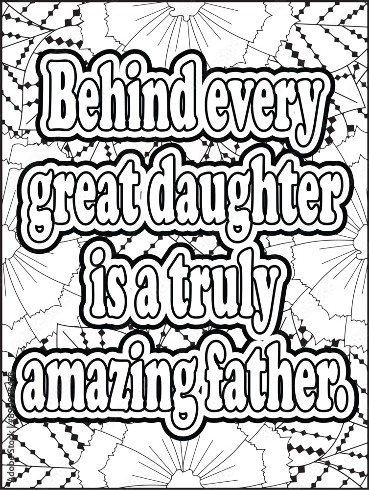 Father Quotes coloring page. adult colouring Page, Motivational quotes ...