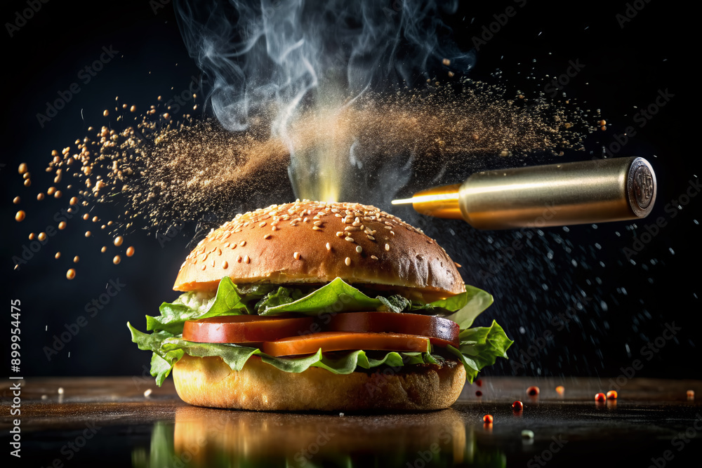 photographic documentation of a bullet perforating and tearing apart a ...