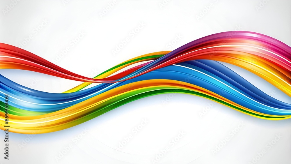 Abstract colorful wave background with Olympics lines colors isolated ...