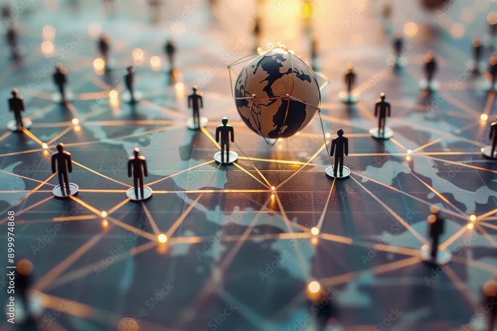 Organizational structure concept. Teamwork organization and business ...