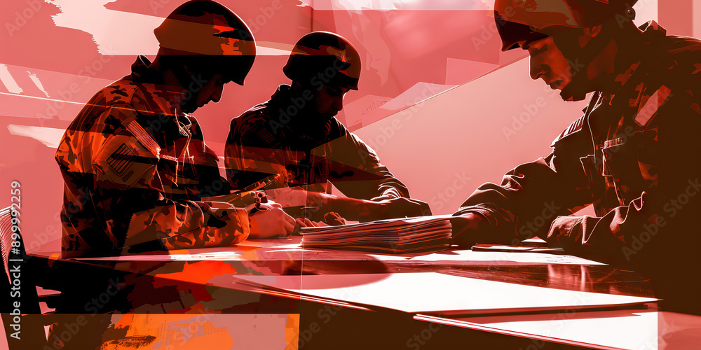 Frontline File Organizers: Three soldiers wearing fatigues and helmets ...