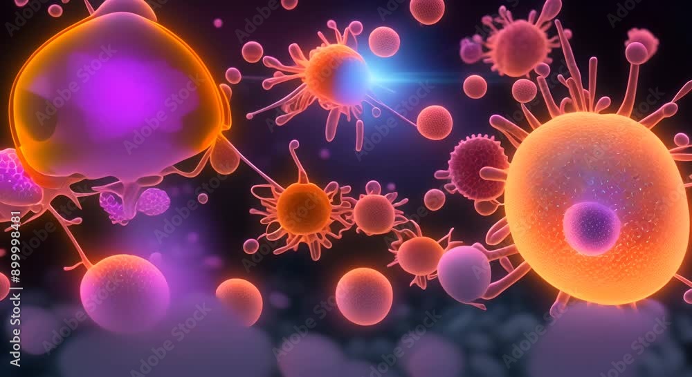 An immunofluorescence animation highlighting the formation of ...