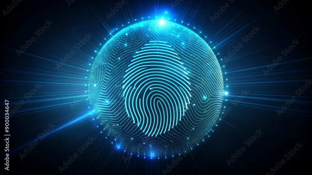 Modern Futuristic Cybersecurity Infrastructure With Fingerprint Biometric Authentication On A