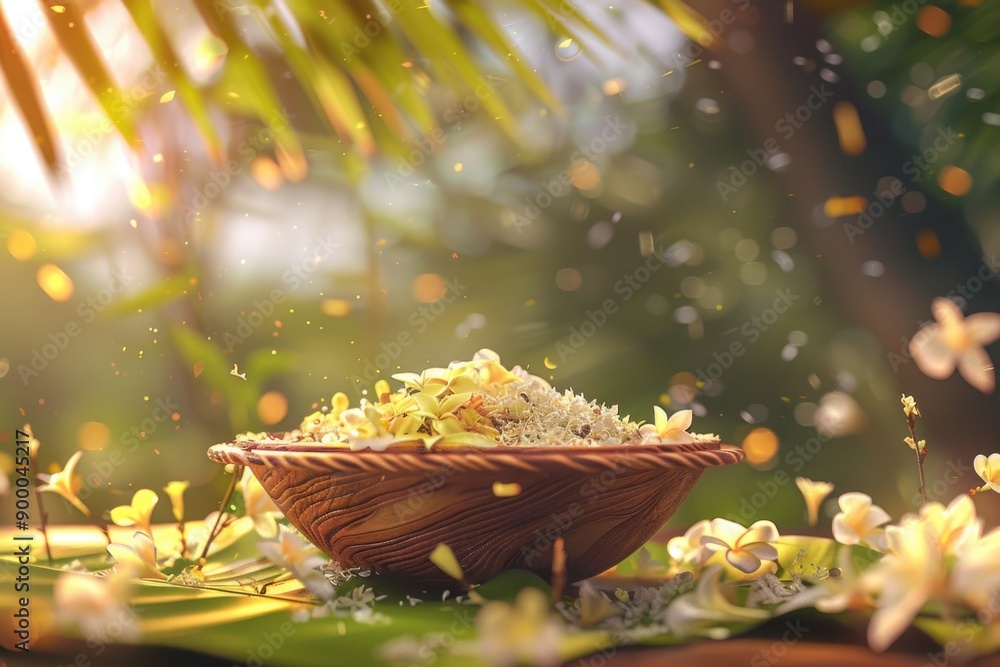 Happy Onam. An ancient Hindu festival of Kerala that celebrates rice ...
