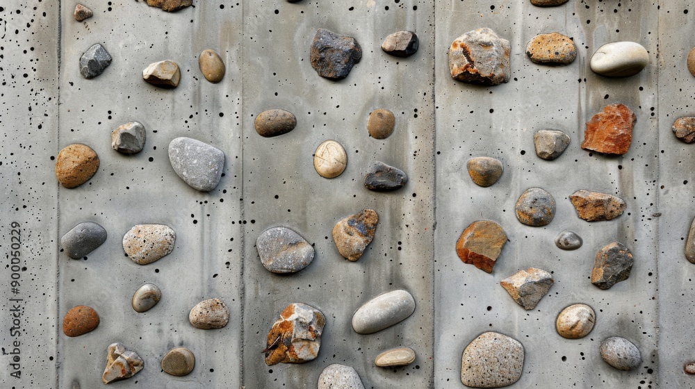 Exposed Aggregate : Concrete wall with exposed aggregate stones for ...