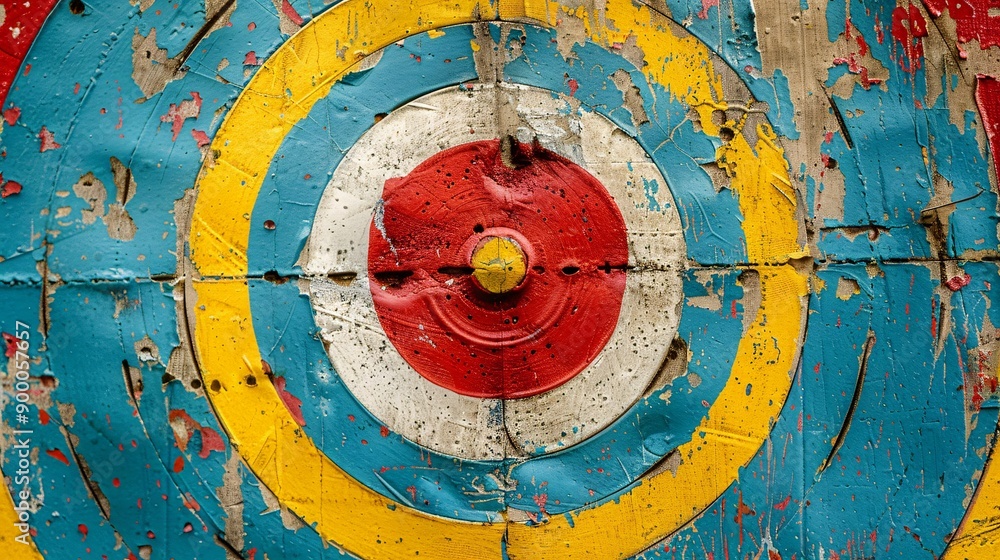 Simple shooting targets and guns with circular target patterns and ...